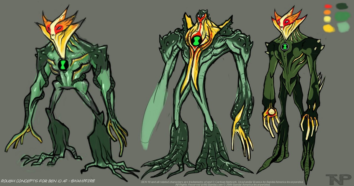 Thomas Perkins: Ben 10 AF: Rough Concepts for Swampfire and Magister...