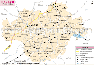 Jain granth: Nagaur District Map