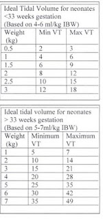 Respiratory Therapy Cave: neonatal tidal volumes