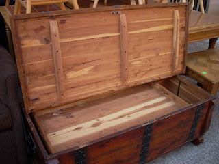 Uhuru Furniture & Collectibles: Rustic Cedar Blanket Chest - SOLD!
