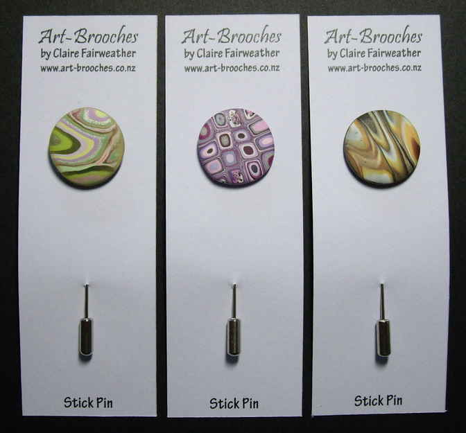 Claire Fairweather - Artist/Designer: Klimt style brooches, stick pins ...