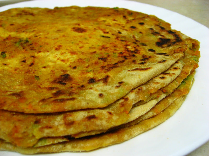 Indian cooking: Mixed Veg Paratha