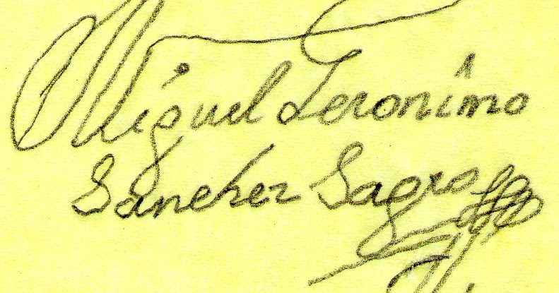 El Tiempo Atávico: MIGUEL GERONIMO SÁNCHEZ SAGRA, ESCRIBANO DEL CONCEJO