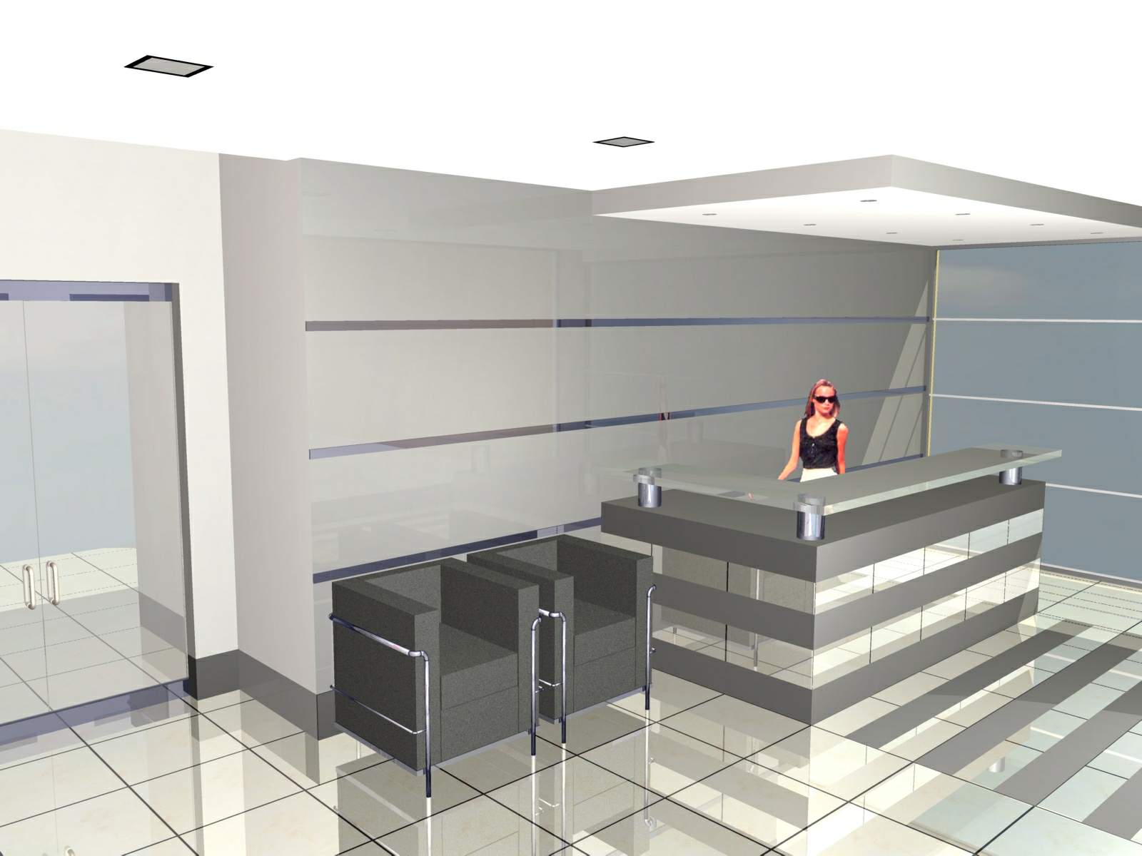 ARQUITECTURA Y CASAS: 3D HALL DE INGRESO