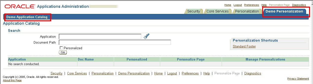 Anil S Oracle Application Framework Blog Adding Level 1 Tab Page To The Existing Oracle Screen