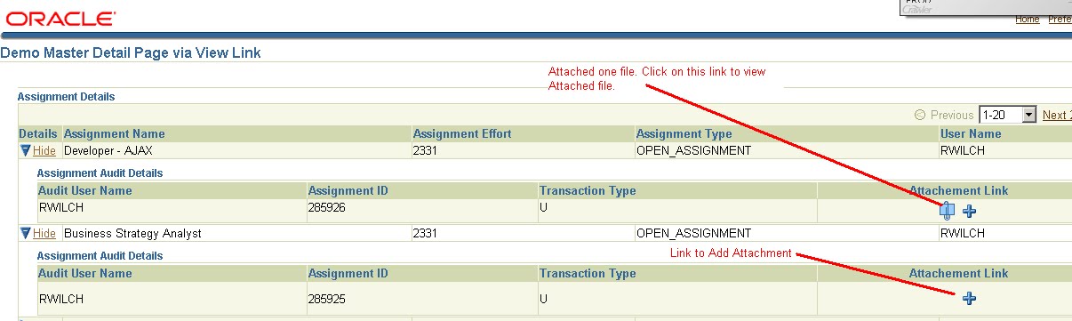 Anil S Oracle Application Framework Blog Attachment Feature In Advanced Table