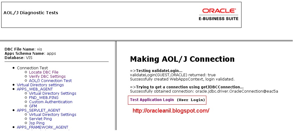 Anil S Oracle Application Framework Blog How To Test Or Create Dbc File On Oracle Apps 11 5 10