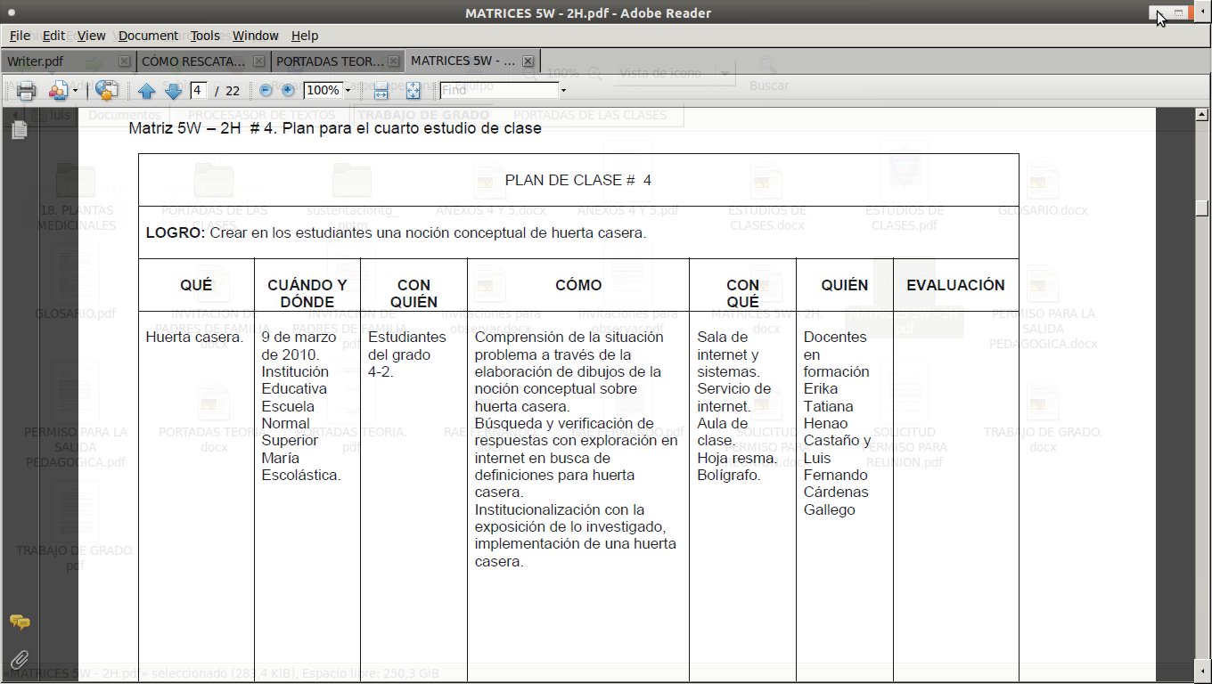 EL BLOG DE FERNANDO CARDENAS: Matriz 5W-2H