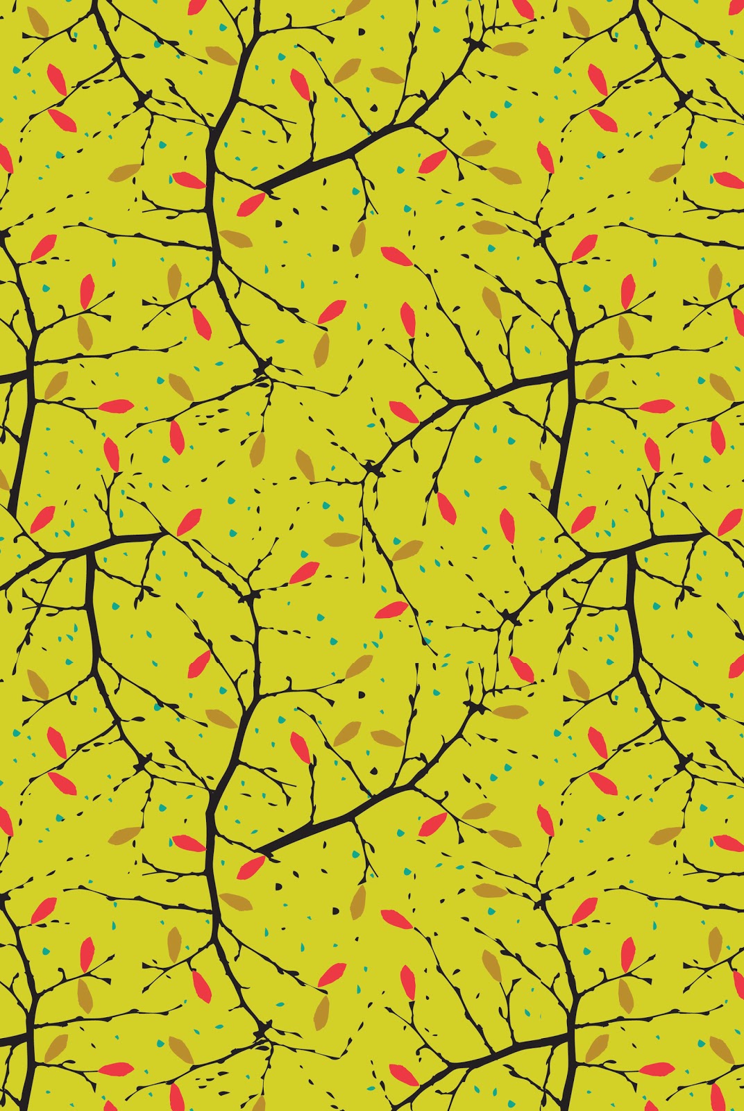 Something from my studio: "Fall Tree Branches" pattern