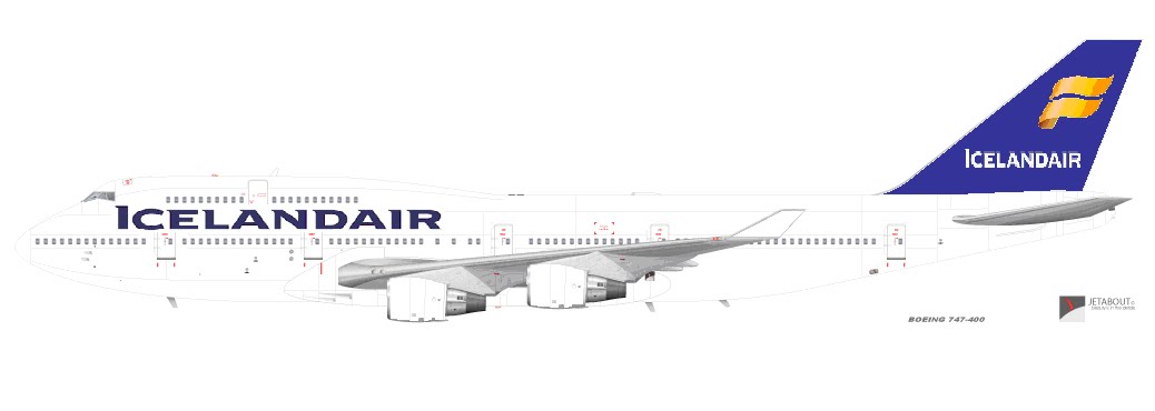 Aviation Drawings: Icelandair 747-400