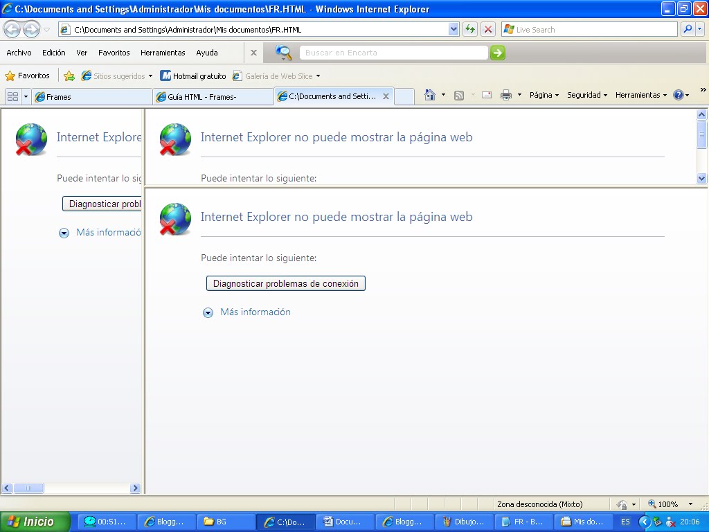 PROGRAMACION Y DISEÑO DE PAGINAS WEB: FRAMES