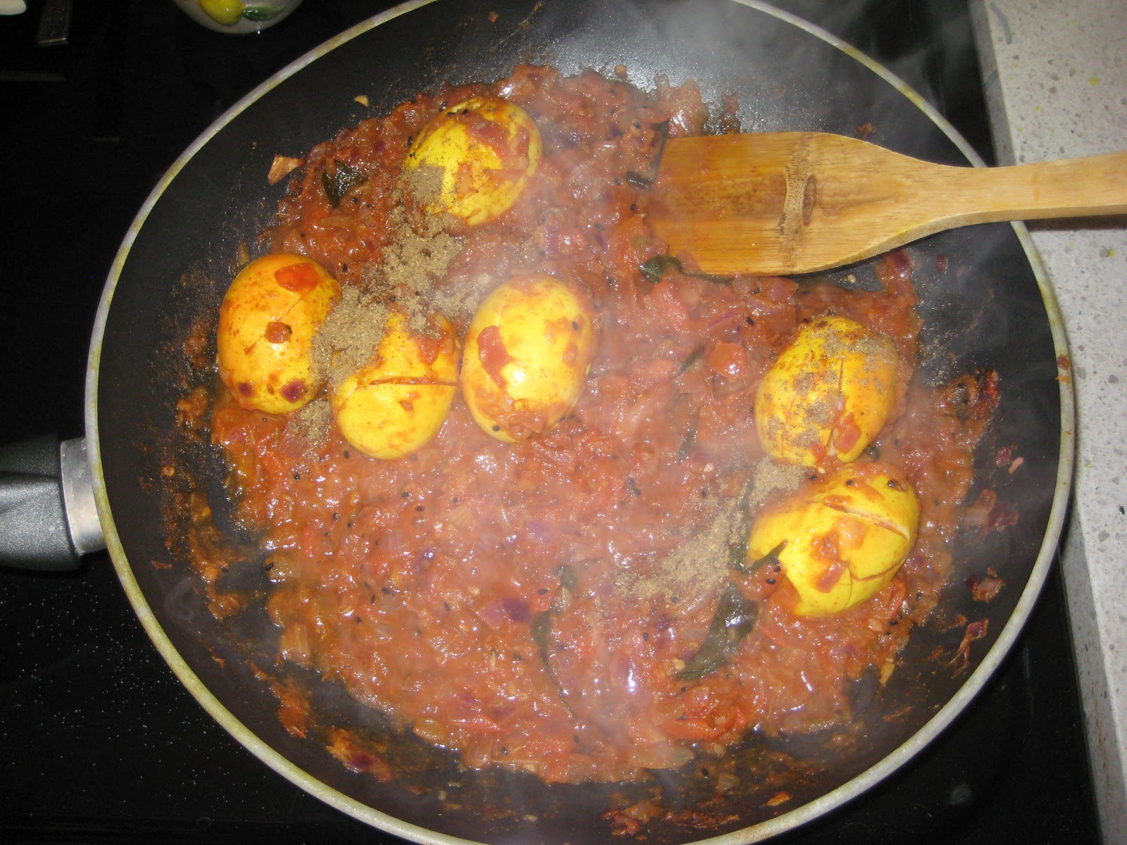 Spicy Egg Masala... for those cold winter days! - Honey, Whats Cooking