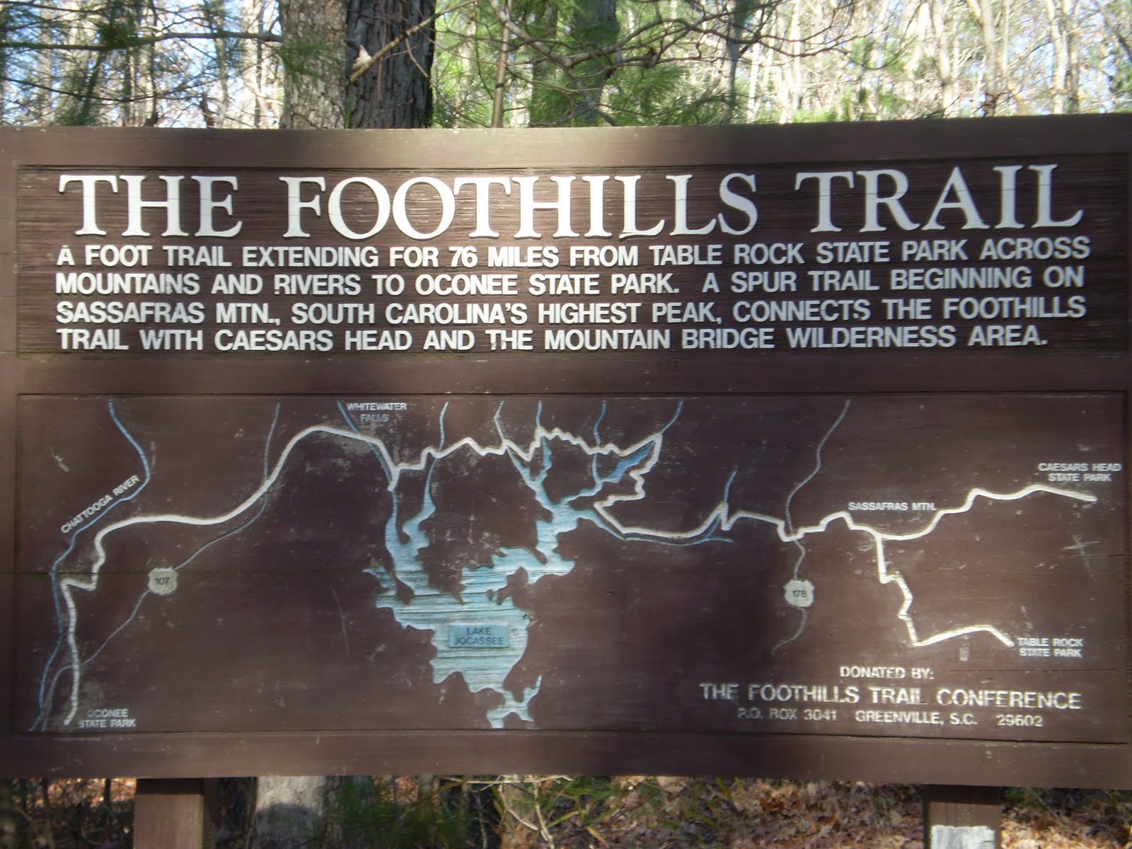 Ryan's Hiking Blog: The Foothills Trail (Oconee State Park to Sloan Bridge)