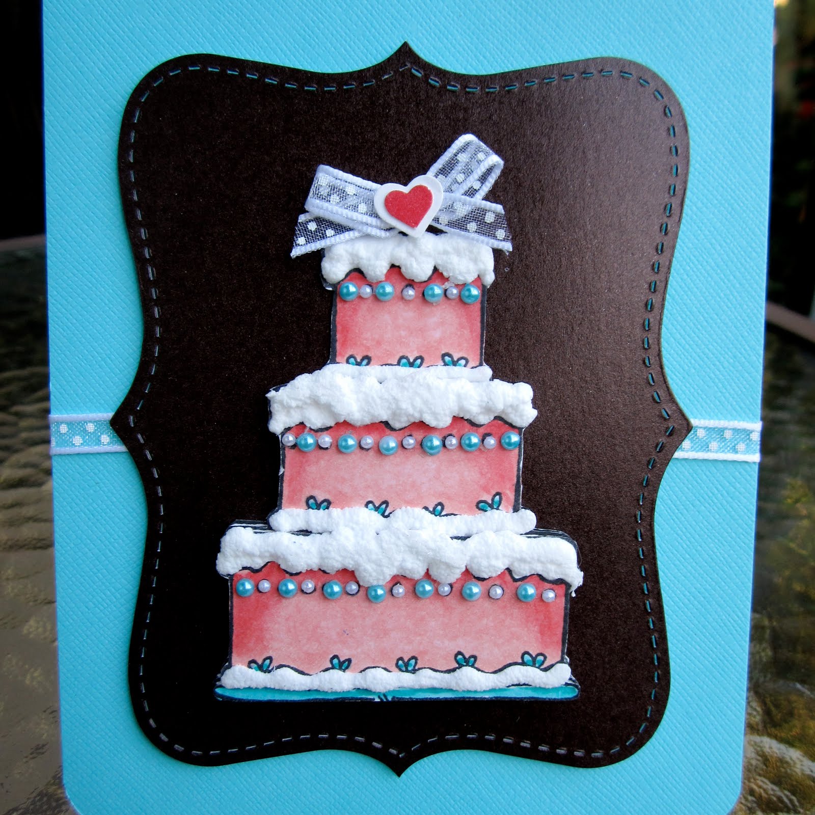 TeaDub Design: Fancy Wedding Cake Card