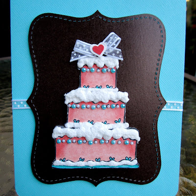 TeaDub Design: Fancy Wedding Cake Card
