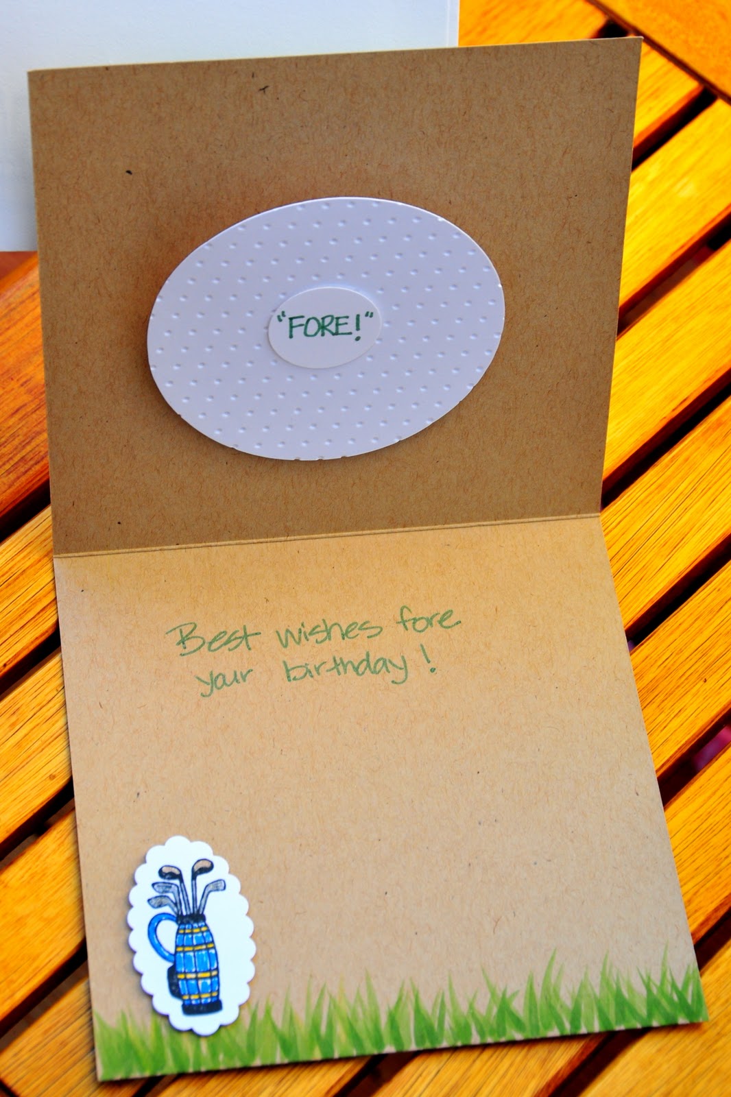 TeaDub Design: Golf Birthday Card