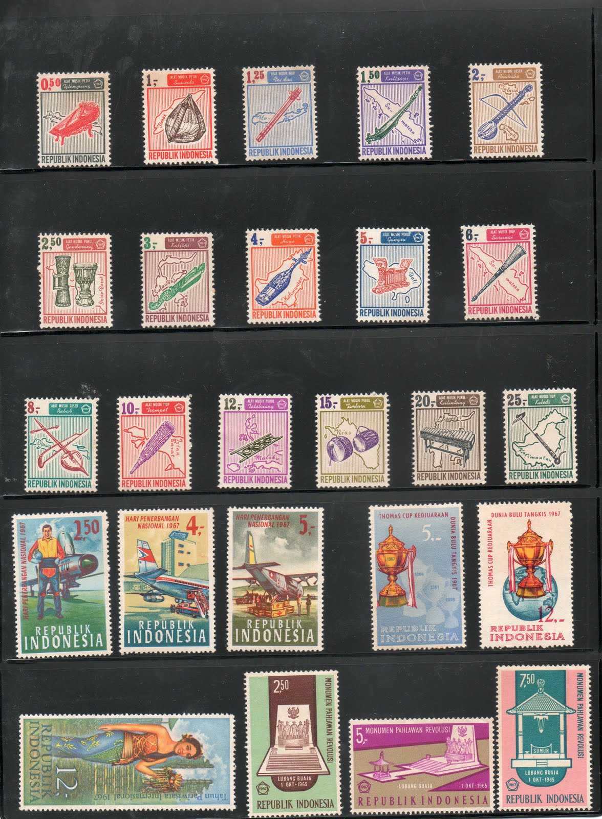 koleksi filateli dan numismatik: Koleksi Prangko Dari Tahun 1948 - 1968