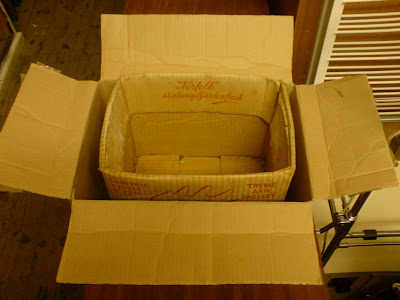 Styling and Salvage: vintage cardboard box {ebay}