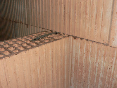 élévation du double mur en blocs porotherm