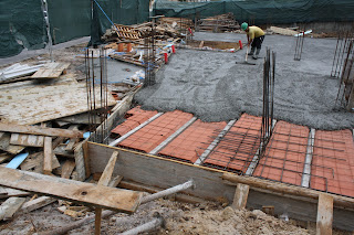 Fernão Ferro, Avenida dos Redondos, Lote 1119: Betonagem laje térrea 7 ...