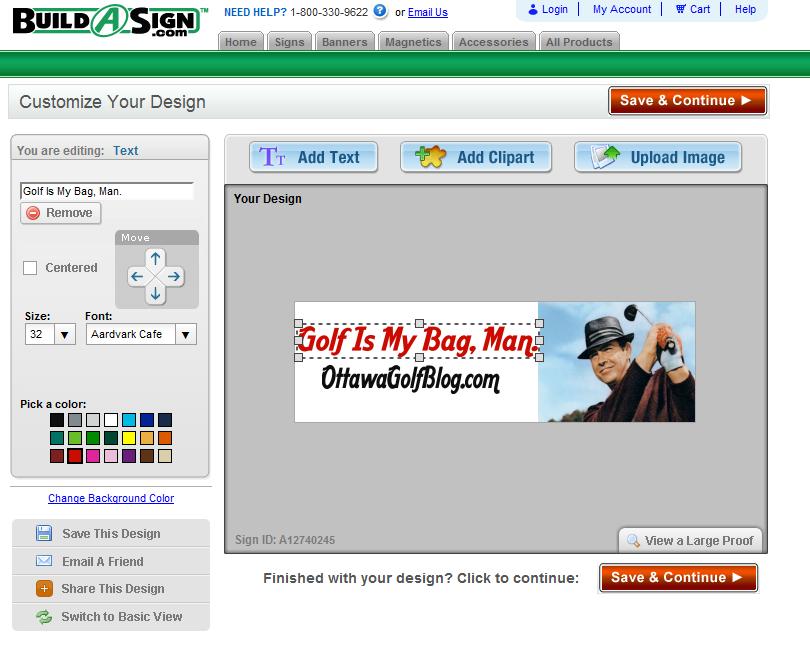 Custom Bumper Sticker By BuildASign.com « Ottawa Golf Blog