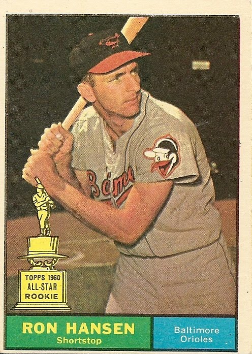 Orioles Card "O" the Day: Vintage Fridays: Ron Hansen, 1961 Topps #240