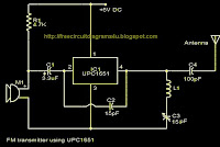 FREE CIRCUIT DIAGRAMS 4U: FM transmitter using UPC1651