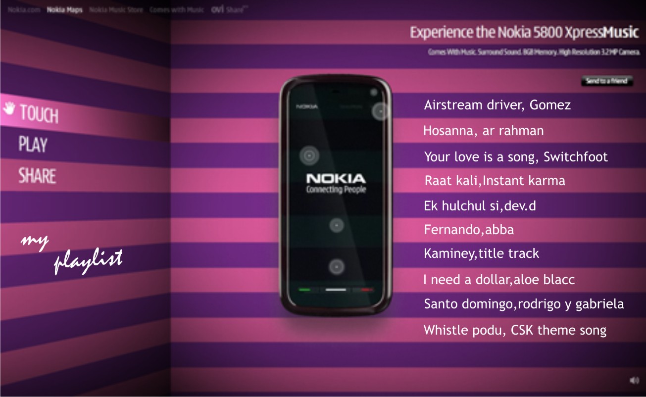 Rehaan: Nokia xpress music top 10