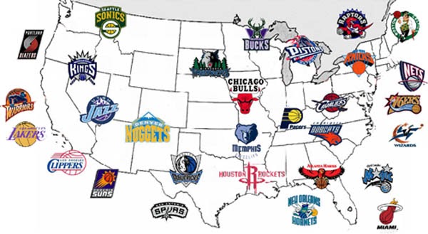 basketball: Equipas da NBA