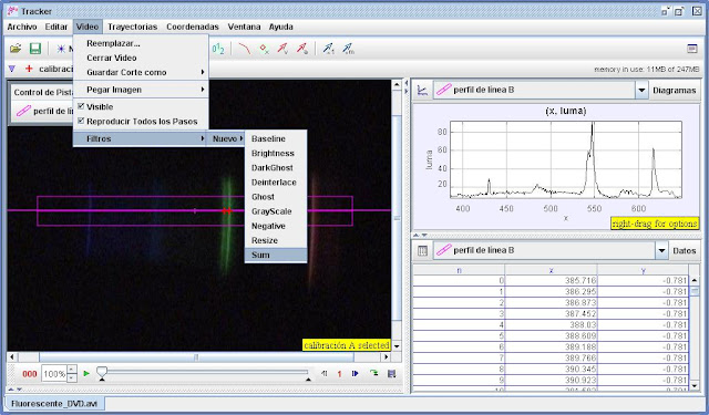 Hombros de Gigantes: USO DEL PROGRAMA TRACKER PARA CALIBRAR Y PROMEDIAR ...