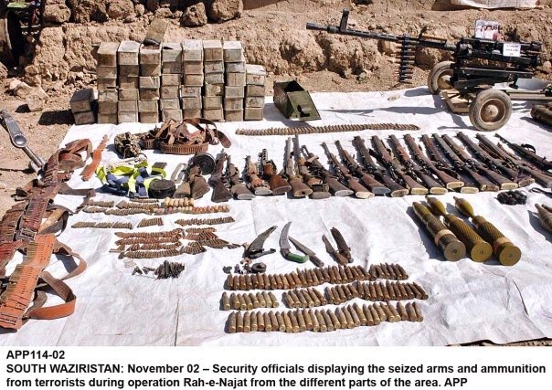 weapons found in waziristan are indian made LATEST PICTURES | Pakistan ...