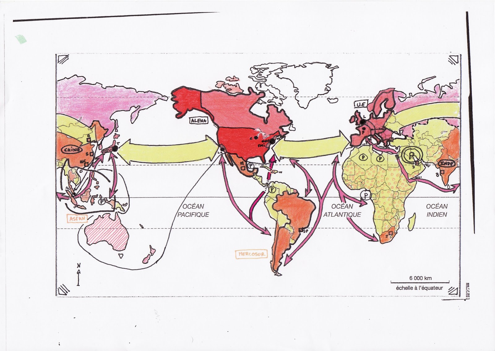 Réviser l'histoire et la géographie: La mondialisation - Le croquis