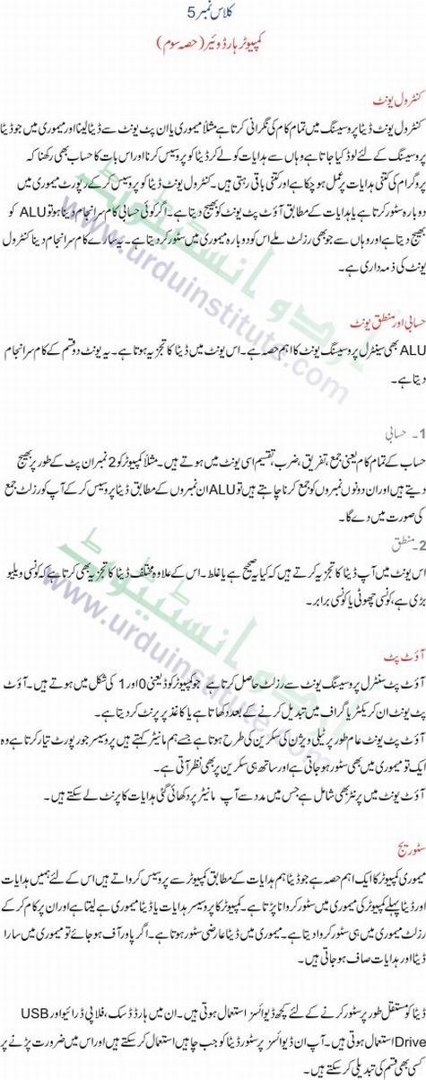 Computer Introduction Web Urdu