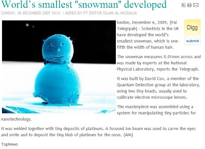 Finding Yeshua Today: Smallest Snowman Ever