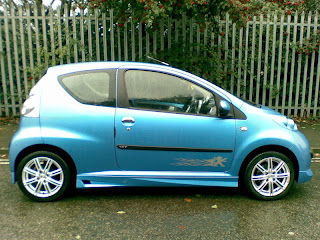 The CityBug: Blue Modified Peugeot 107