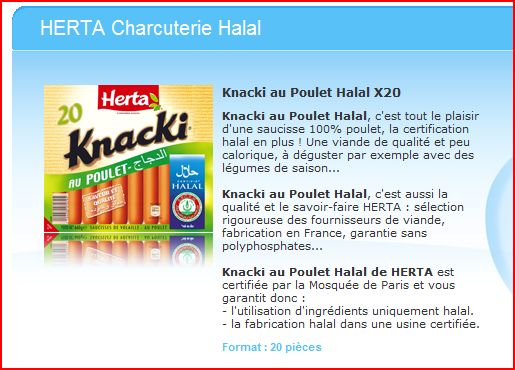 TENDANCES HALAL: - KNACKI HERTA HALAL : la mosquée de Paris garantit l ...
