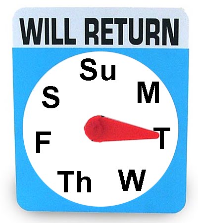 zakka life: Will Return Signs for Your Blog