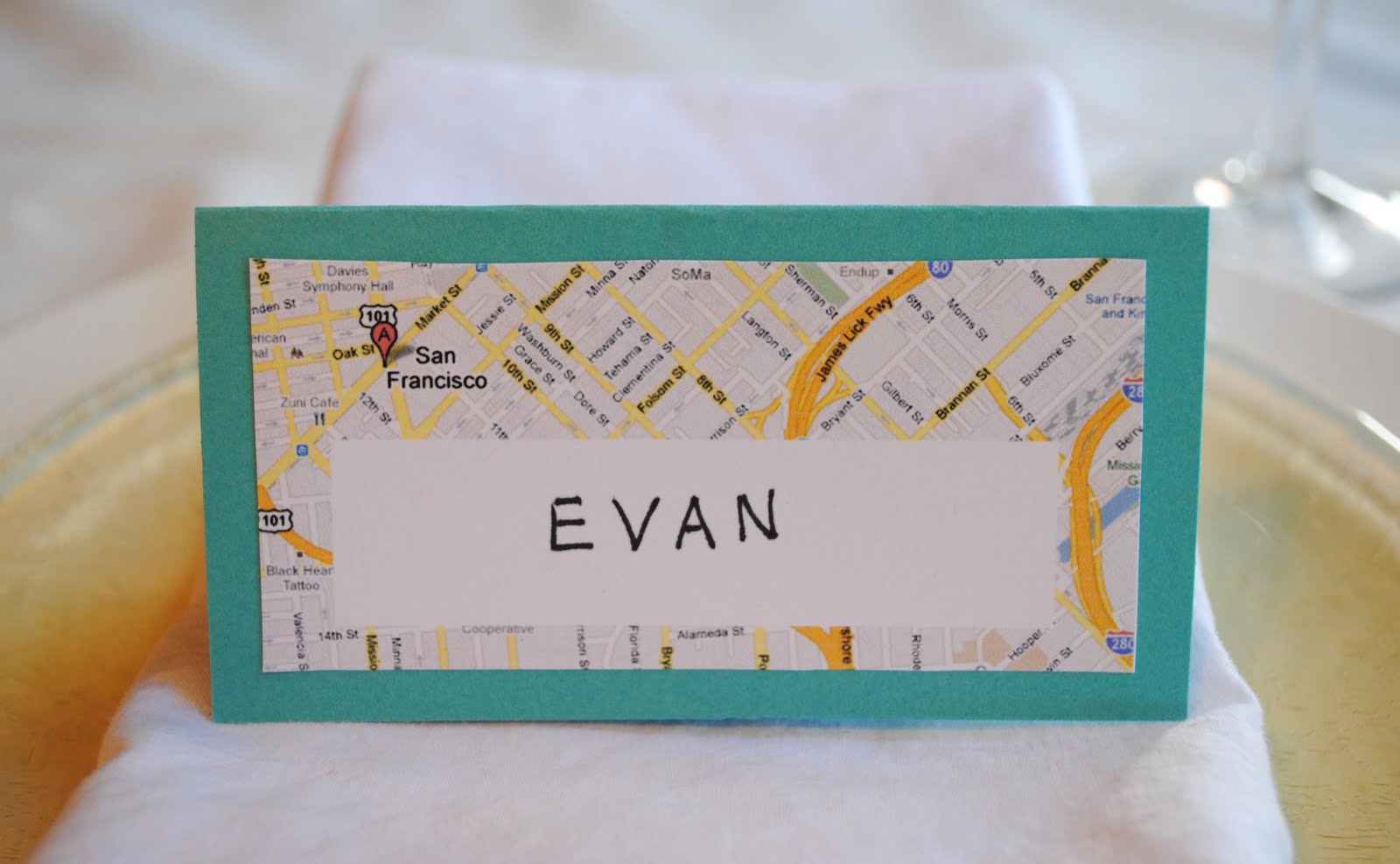 zakka life: Craft: Google Map Place Cards