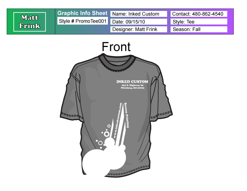 Mathew Frink's Graphic Design: One Color T-Shirt