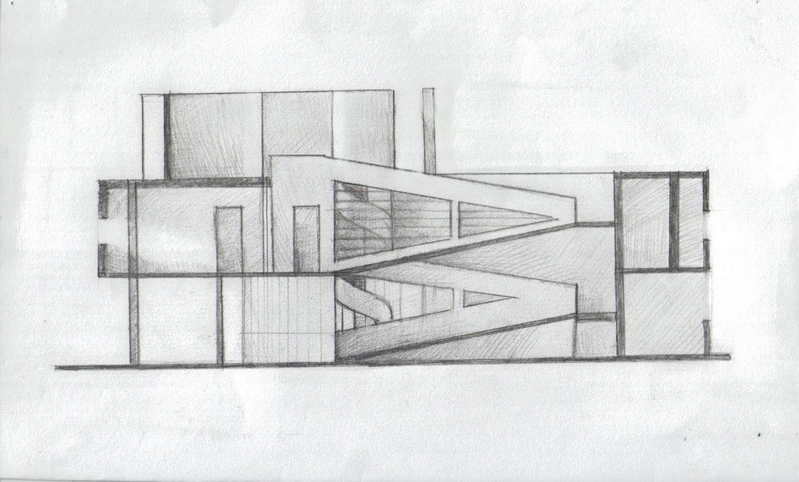 XIAOWEI FU: ARCH1201 PROJECT ONE- Villa Savoye Poche drawings