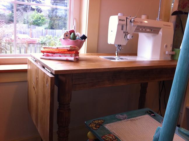 Custom Made Sewing Table | Quilting in the Rain