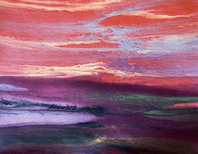 Contemporary Landscape Paintings : "Autumn Sunset III" Original ...