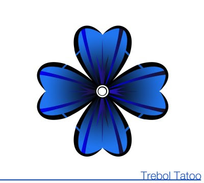 Diseño Pinamar, diseño madrid, diseño mar del plata: Trebol Tatoo Azul