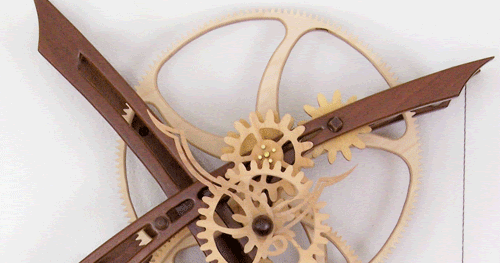 Scroll Saw Goodies: Wooden Gear Clock Plans