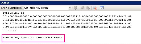 Soumyendra and SharePoint: Generating Public Key Token in Visual Studio