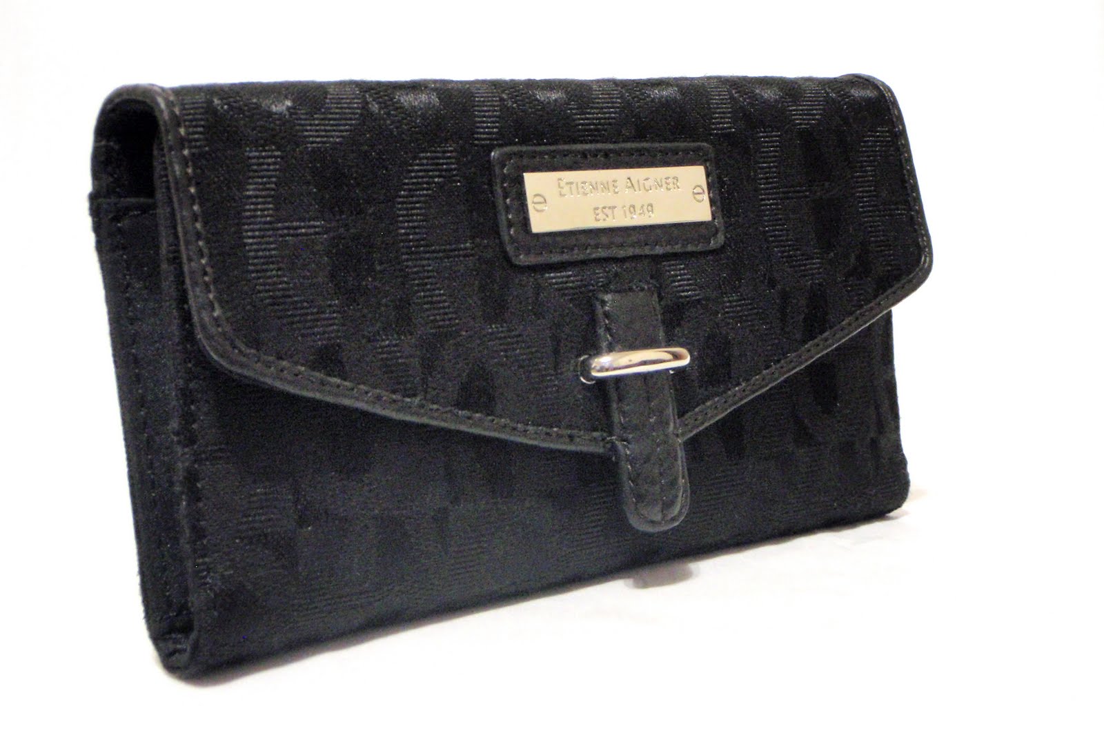 Boutique Malaysia: ETIENNE AIGNER TAB CLUTCH GEO LOGO CHECKBOOK WALLET