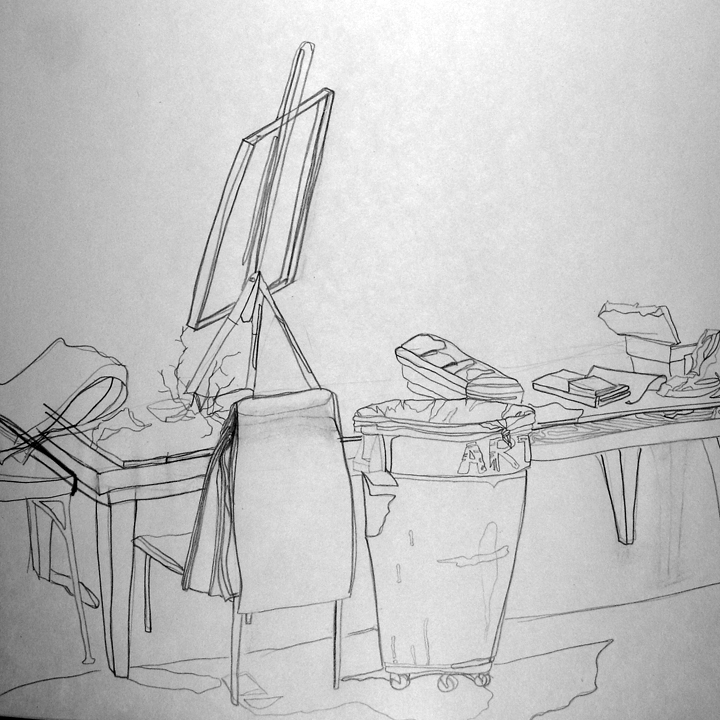BYUH Drawing: Art Room Contour Drawing