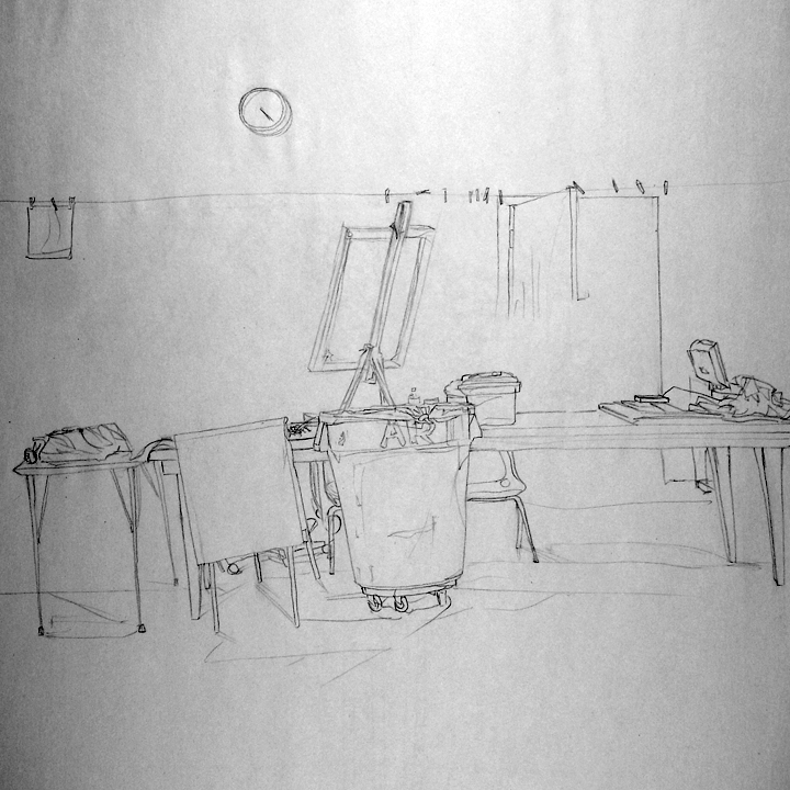 BYUH Drawing: Art Room Contour Drawing