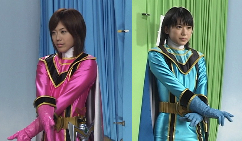 Henshin Grid: Super Sentai - Actors in suit without helmets