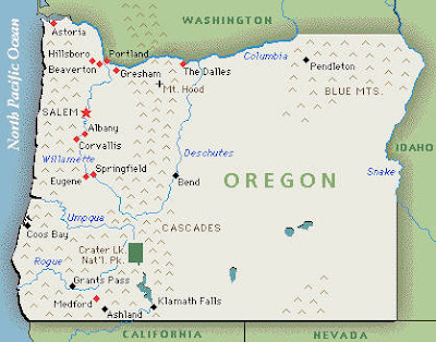 Around the World Maps: Oregon Map
